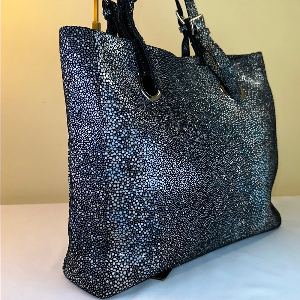CoFi | Bags | Cofi Leathers Erin Tote Stingray Pattern Sueded Leather ...